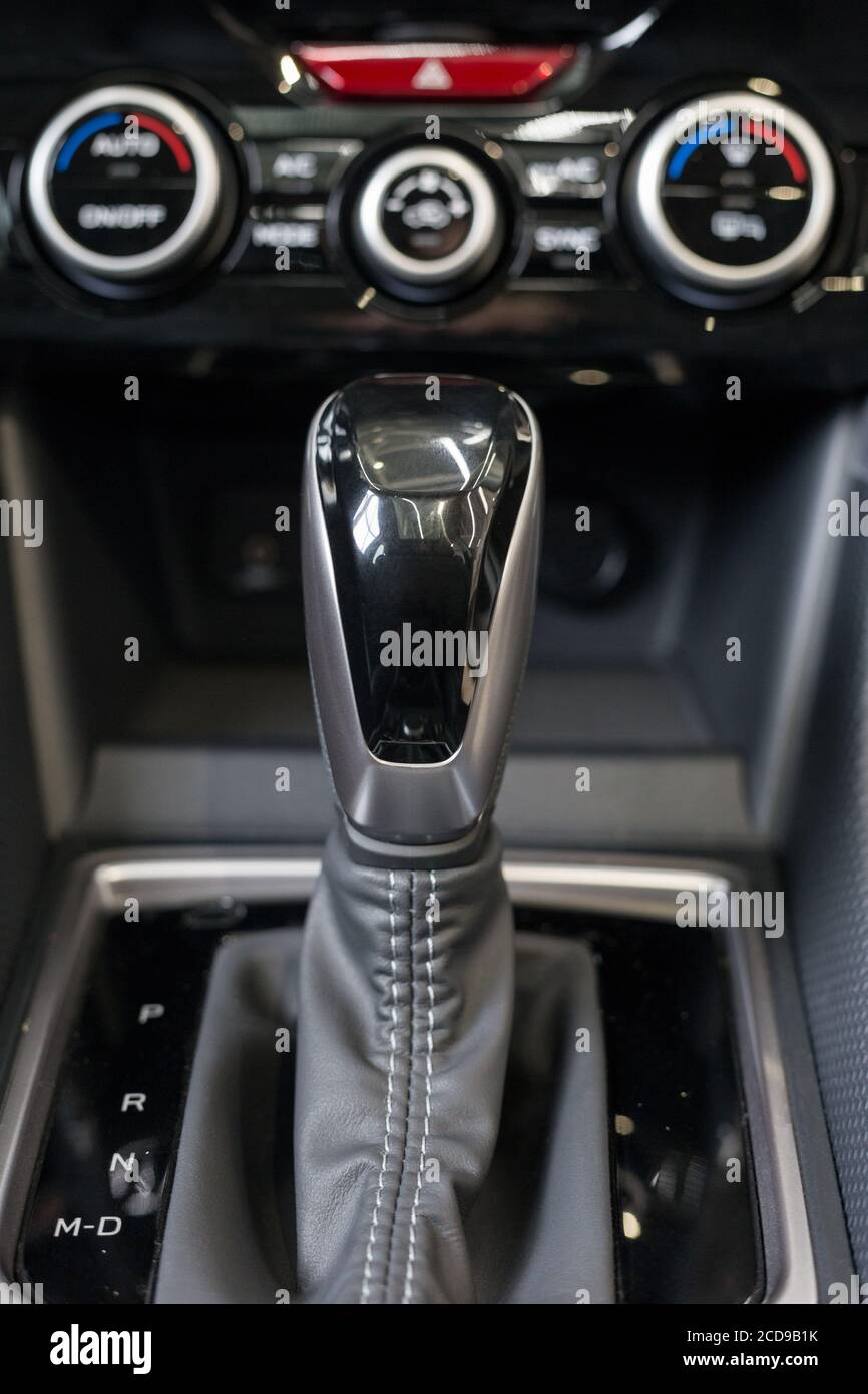 New modern car with automatic transmission. Modern transportation ...