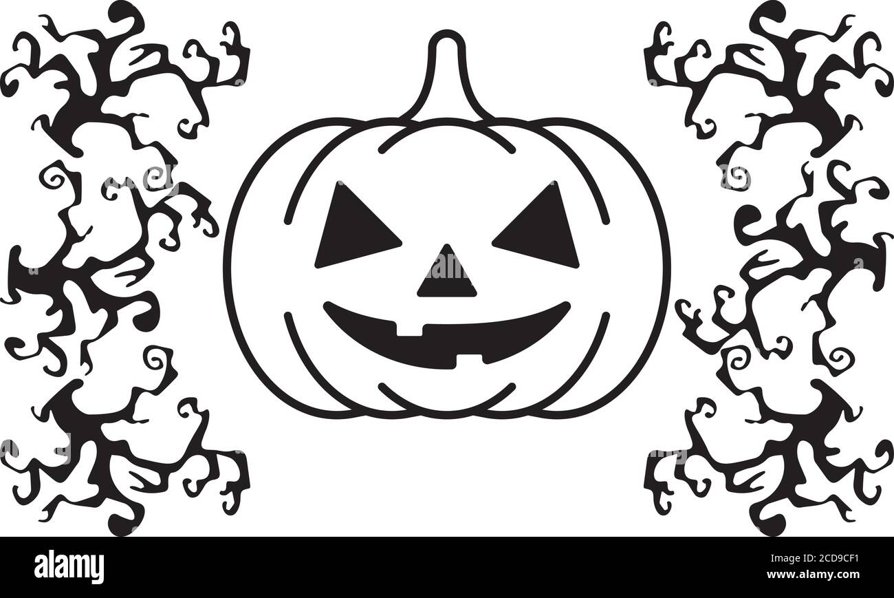 halloween pumpkin smile vector design template Stock Vector Image & Art ...