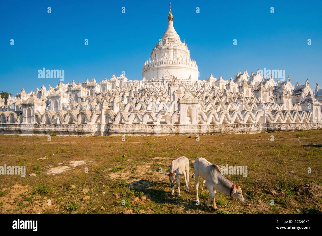 Myanmar (Burma), around Mandalay, Mingun, Hsinbyume Pagoda or Shin ...