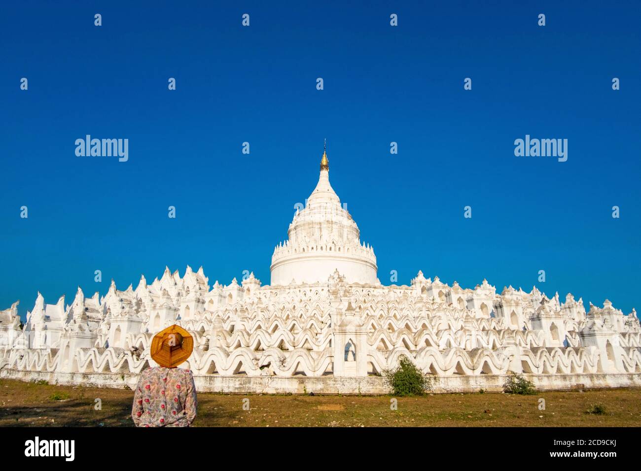 Myanmar (Burma), around Mandalay, Mingun, Hsinbyume Pagoda or Shin ...