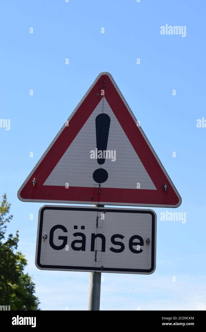 Goose Warning Traffic Sign High Resolution Stock Photography and Images ...