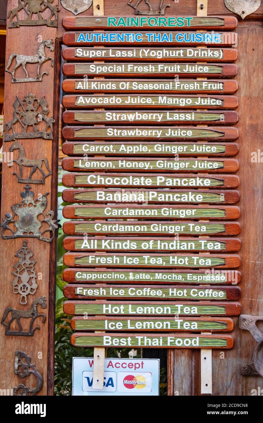 Myanmar (Burma), Mandalay, Rainforest restaurant sign Stock Photo - Alamy