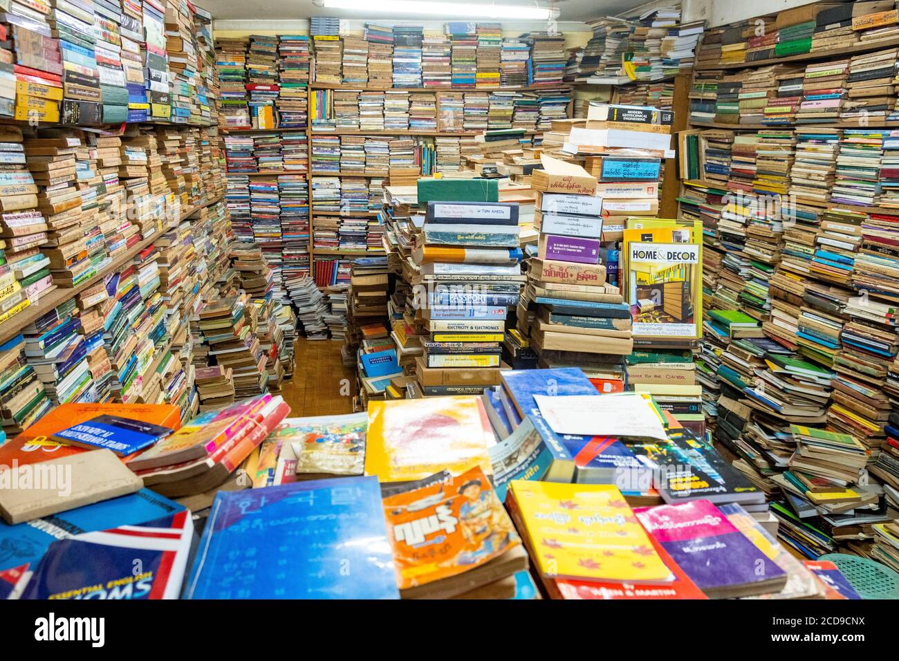 Myanmar (Burma), Yangon, Colonial City, Bagan Book House Bookstore ...