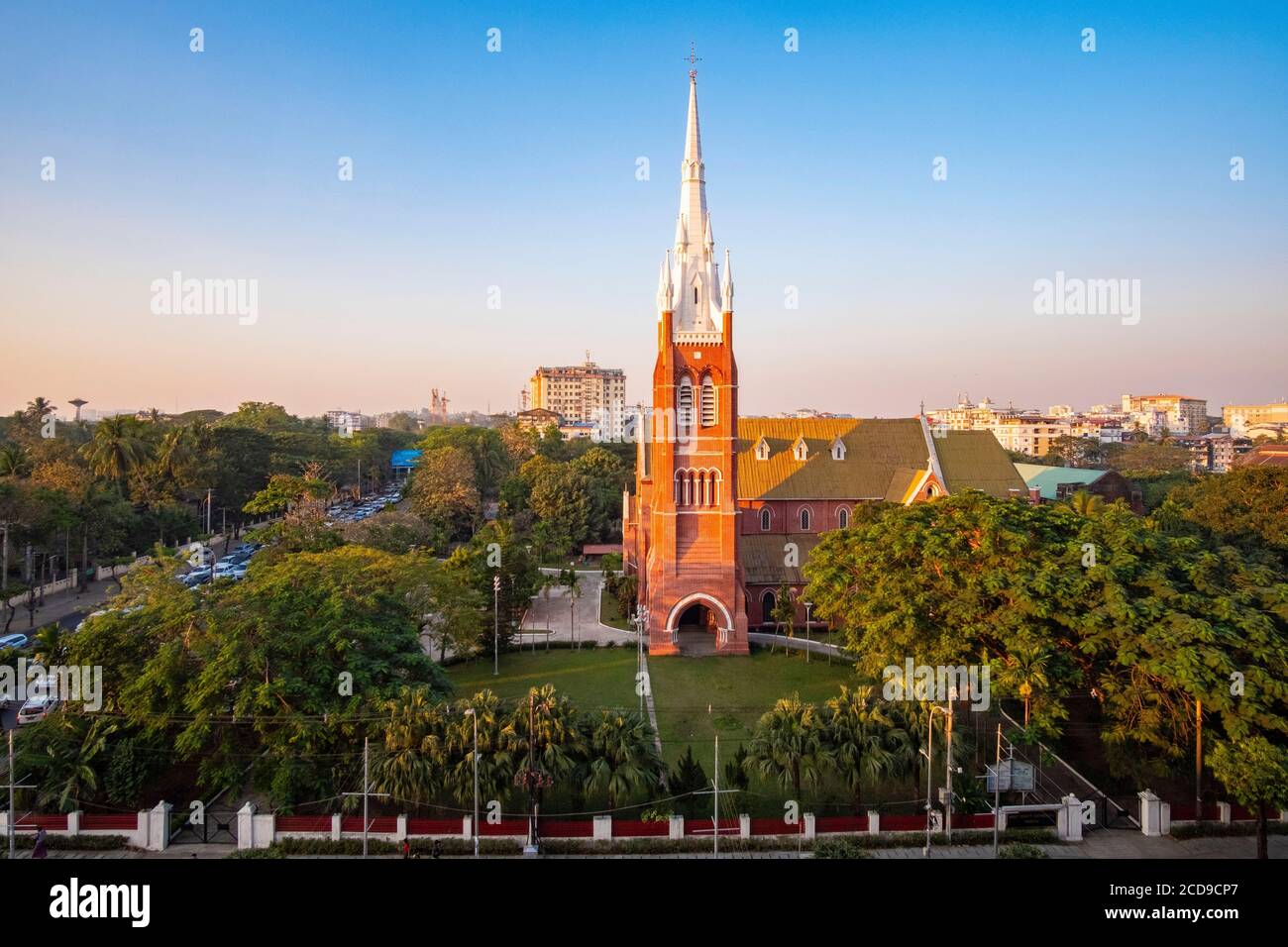 Myanmar (Burma), Yangon, the colonial city, the Church of the Holy ...