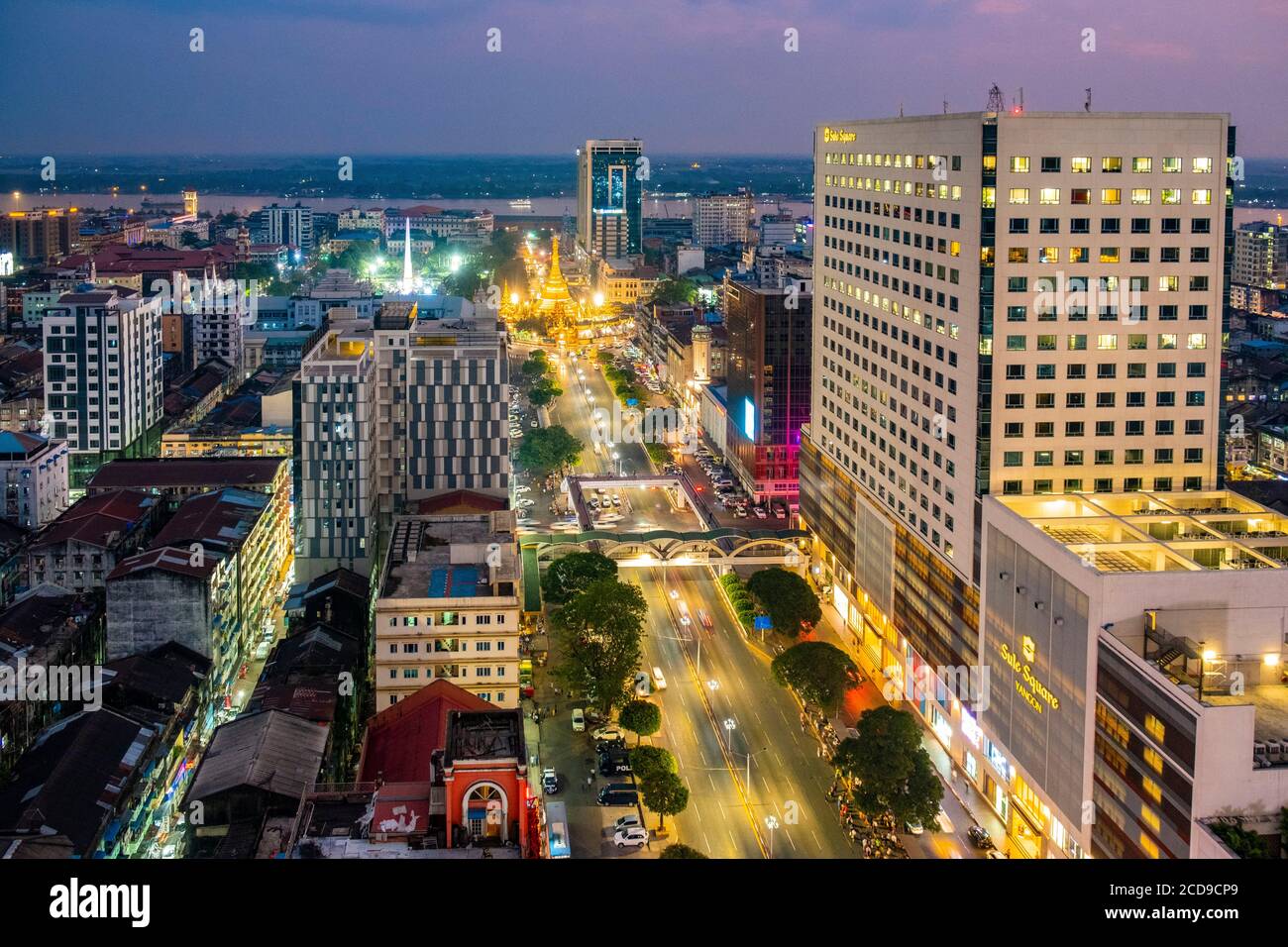 Myanmar (Burma), Yangon, the colonial city, general view Stock Photo ...