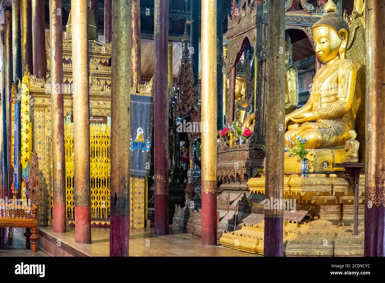 Myanmar (Burma), Shan State, Inle Lake, Kyung Nga Hpe Monastery ...
