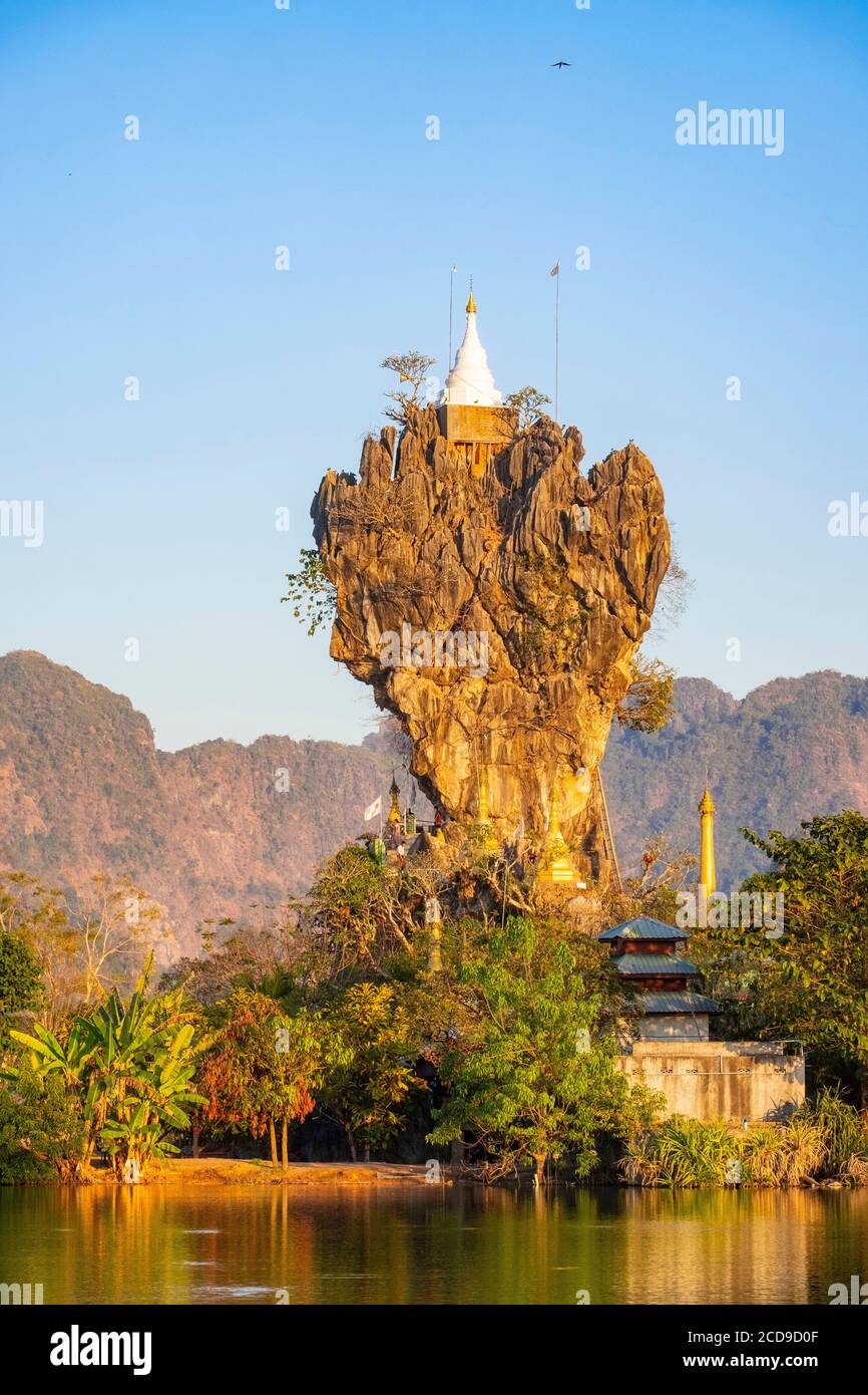 Myanmar (Burma), Karen State, Hpa An, Kyauk Kalap Monastery or Kyaik Ka ...