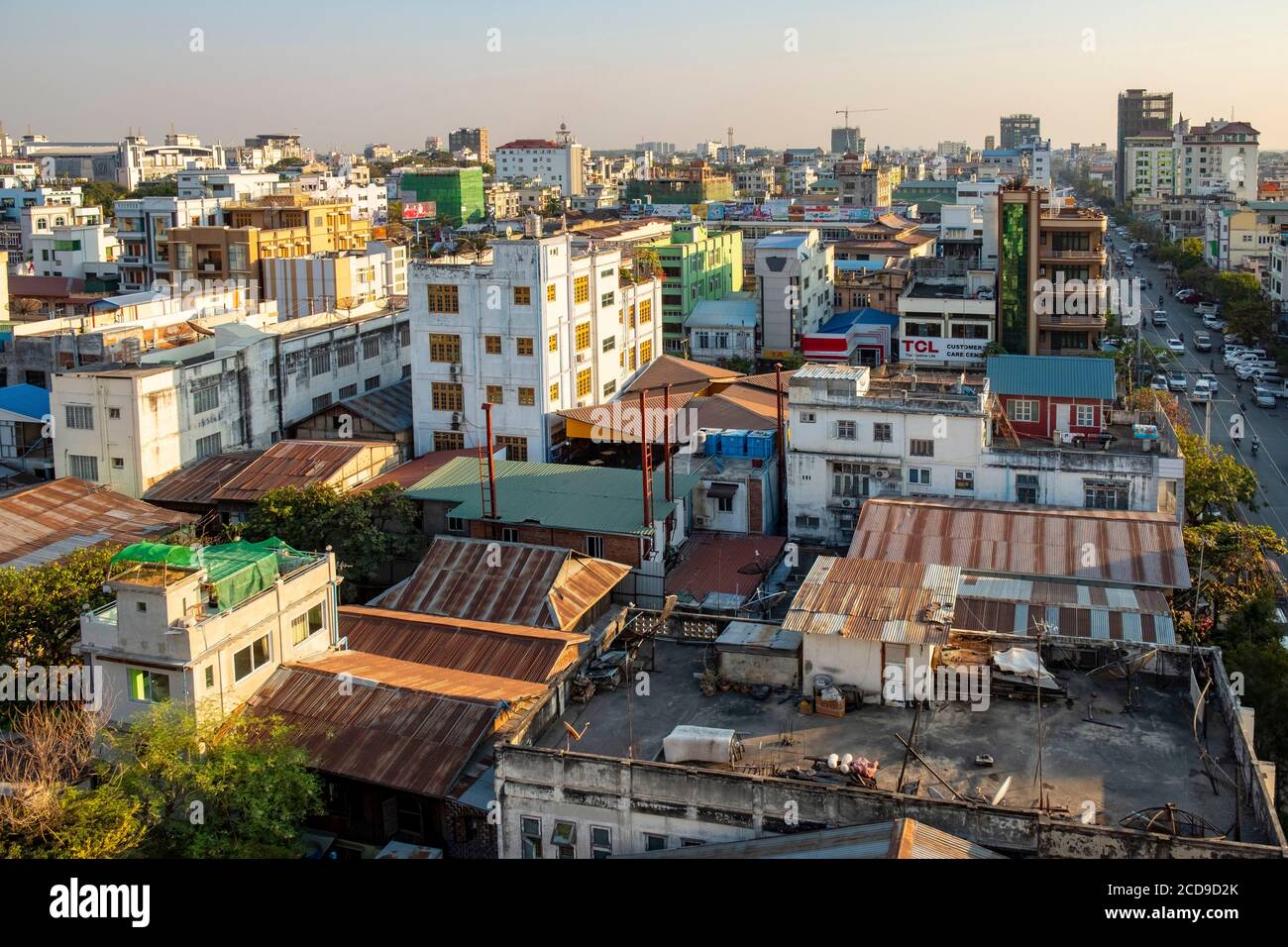 Myanmar (Burma), Mandalay region, Mandalay City, General View Stock ...