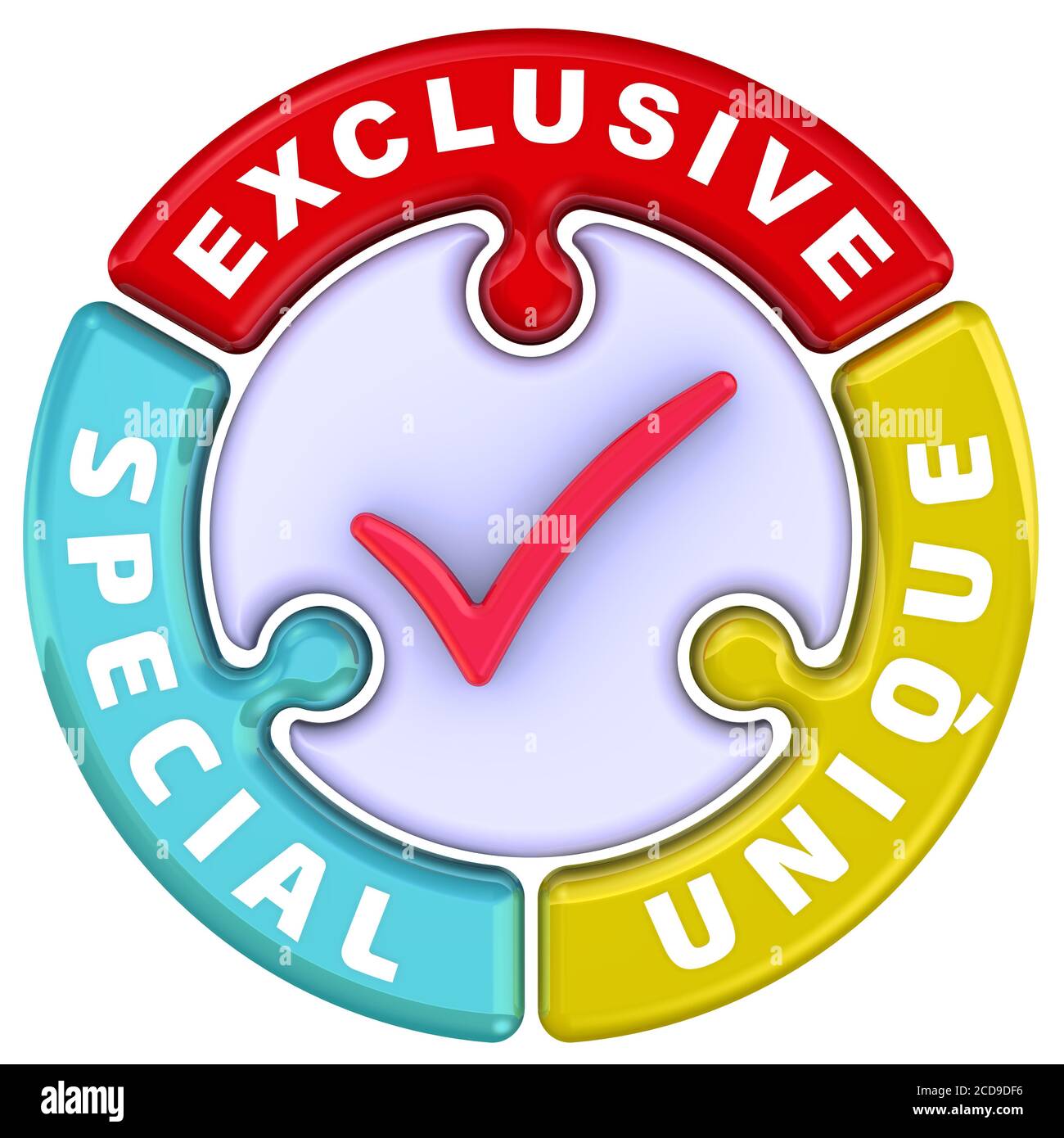 Exclusive, special, unique. The words EXCLUSIVE, SPECIAL, UNIQUE in the ...