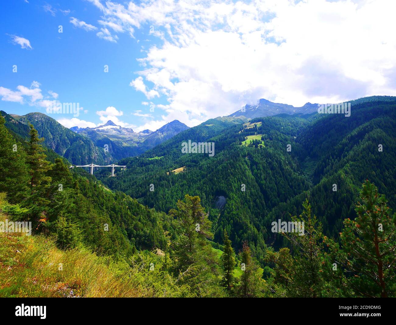 Simplon pass, Switzerland: A bridge over a gorge in the alps Stock ...