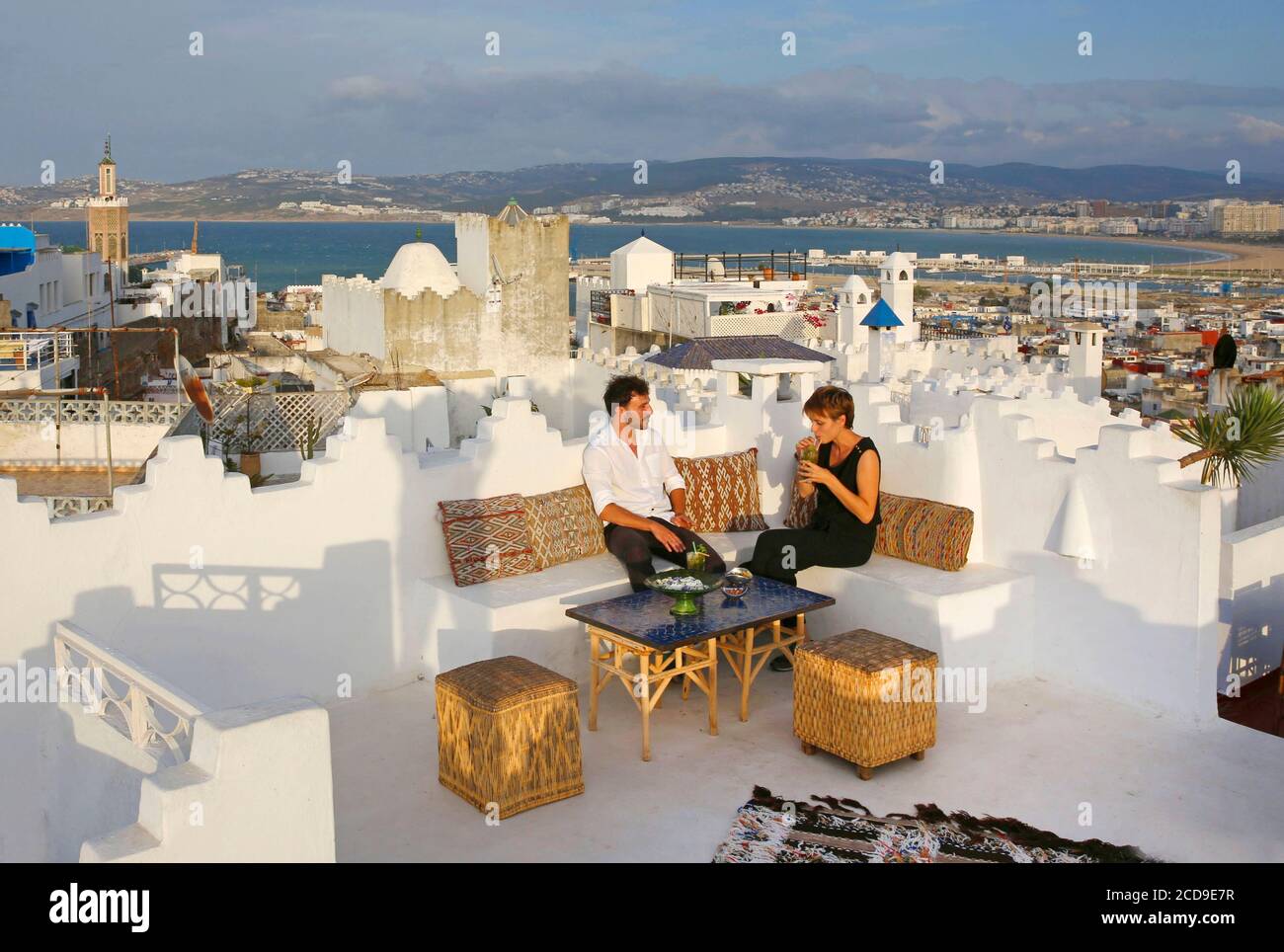 Morocco, Tangier Tetouan region, Tangier, Dar Nour hotel, couple ...