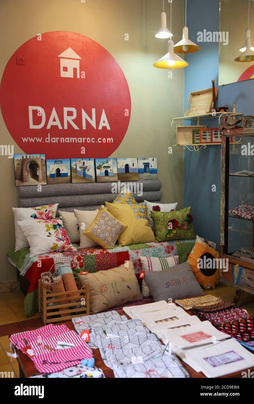 Morocco, Tangier Tetouan region, Tangier, crafts made by women in the ...