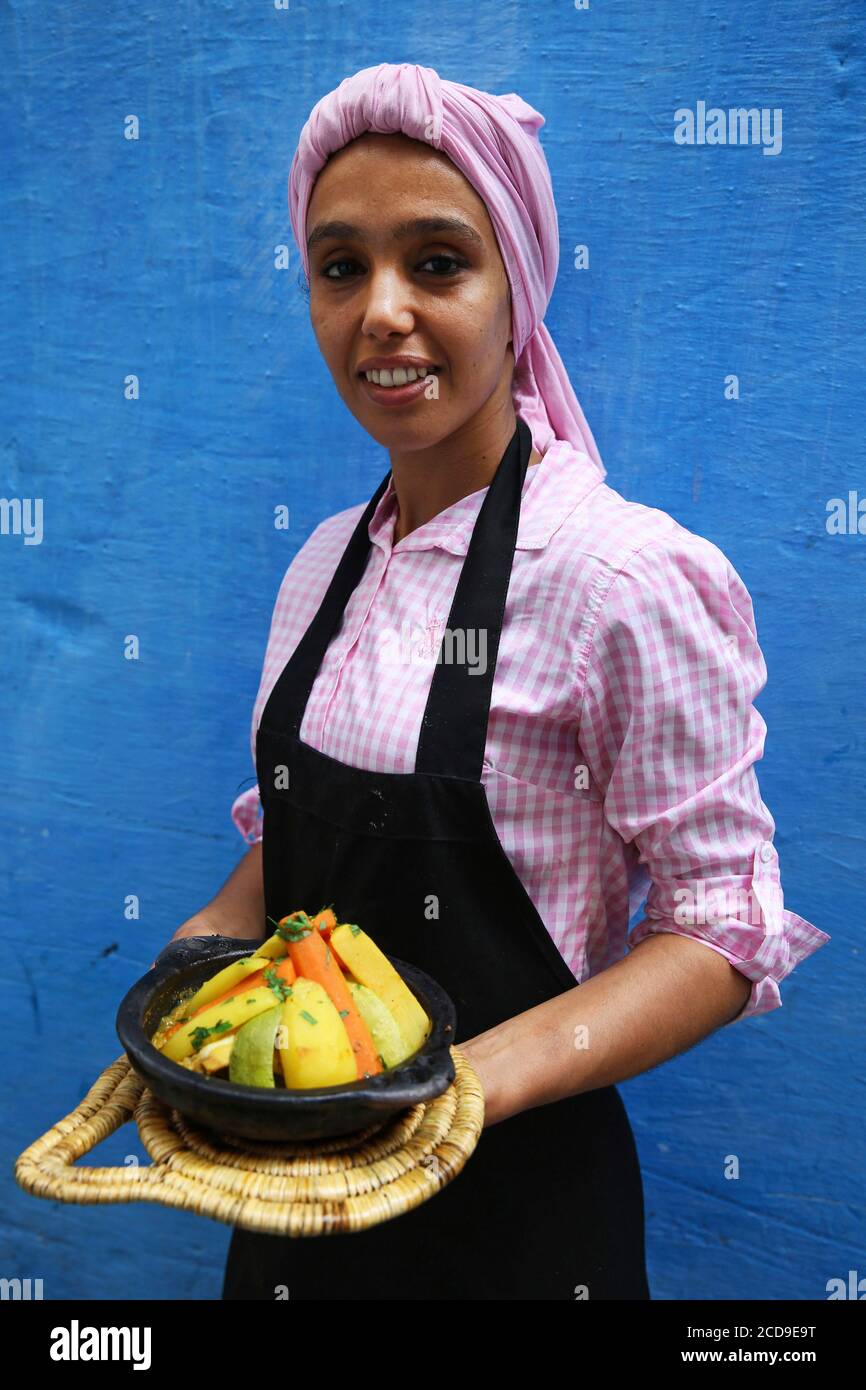 Morocco, Tangier Tetouan region, Tangier, Moroccan woman with a ...