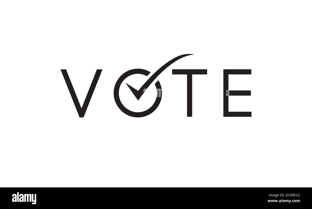 vote word with checkmark sign symbol vector Stock Vector Image & Art ...
