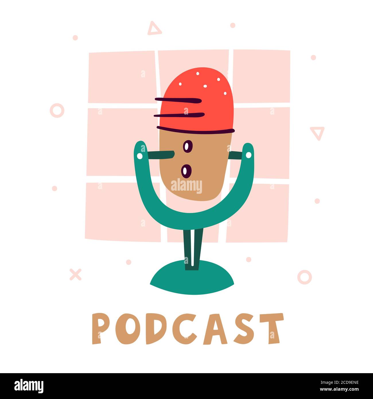 Cartoon microphone stand Cut Out Stock Images & Pictures - Alamy