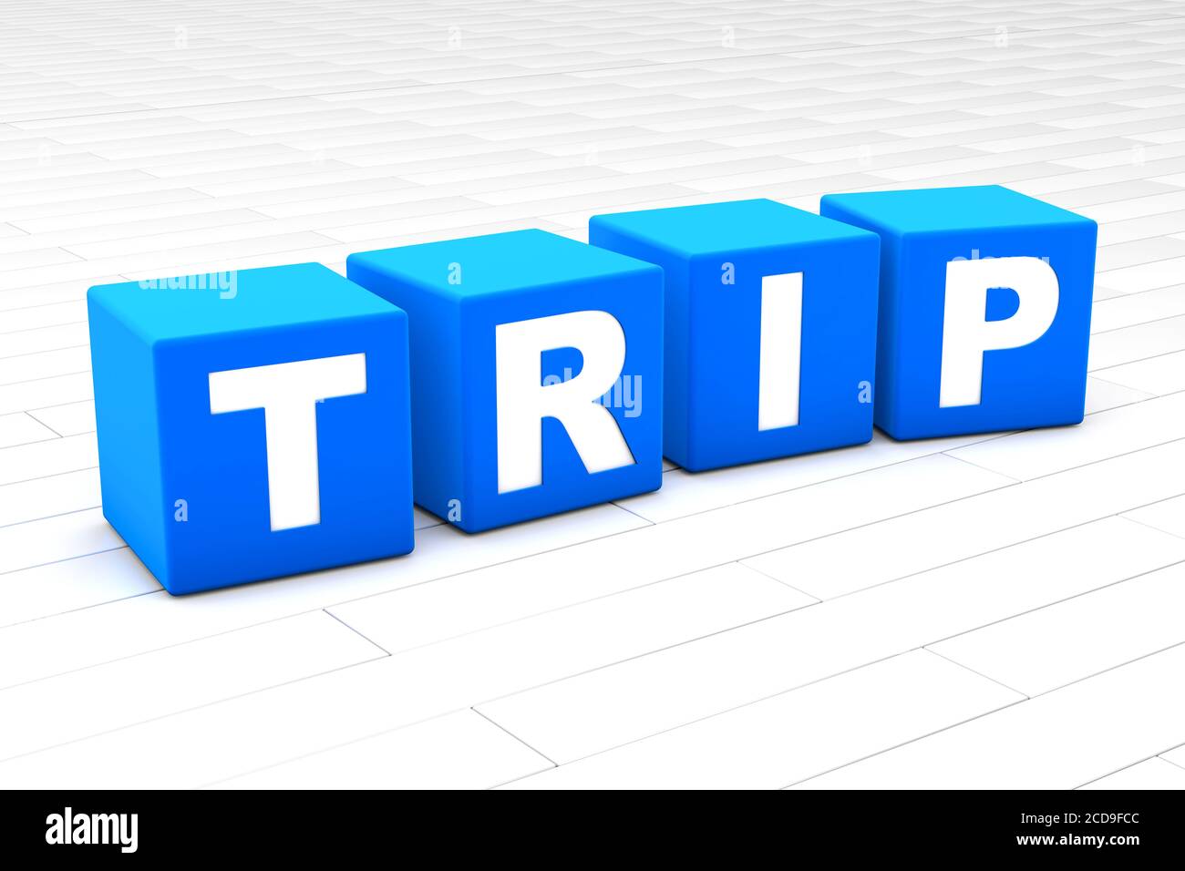 3D rendered illustration of the word Trip Stock Photo - Alamy