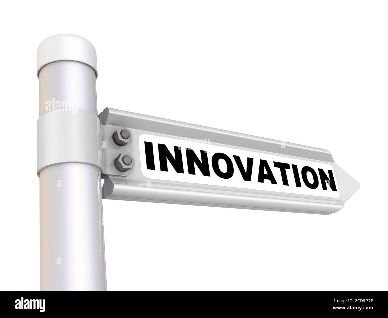 Innovation. The way mark. Road sign with black text INNOVATION ...