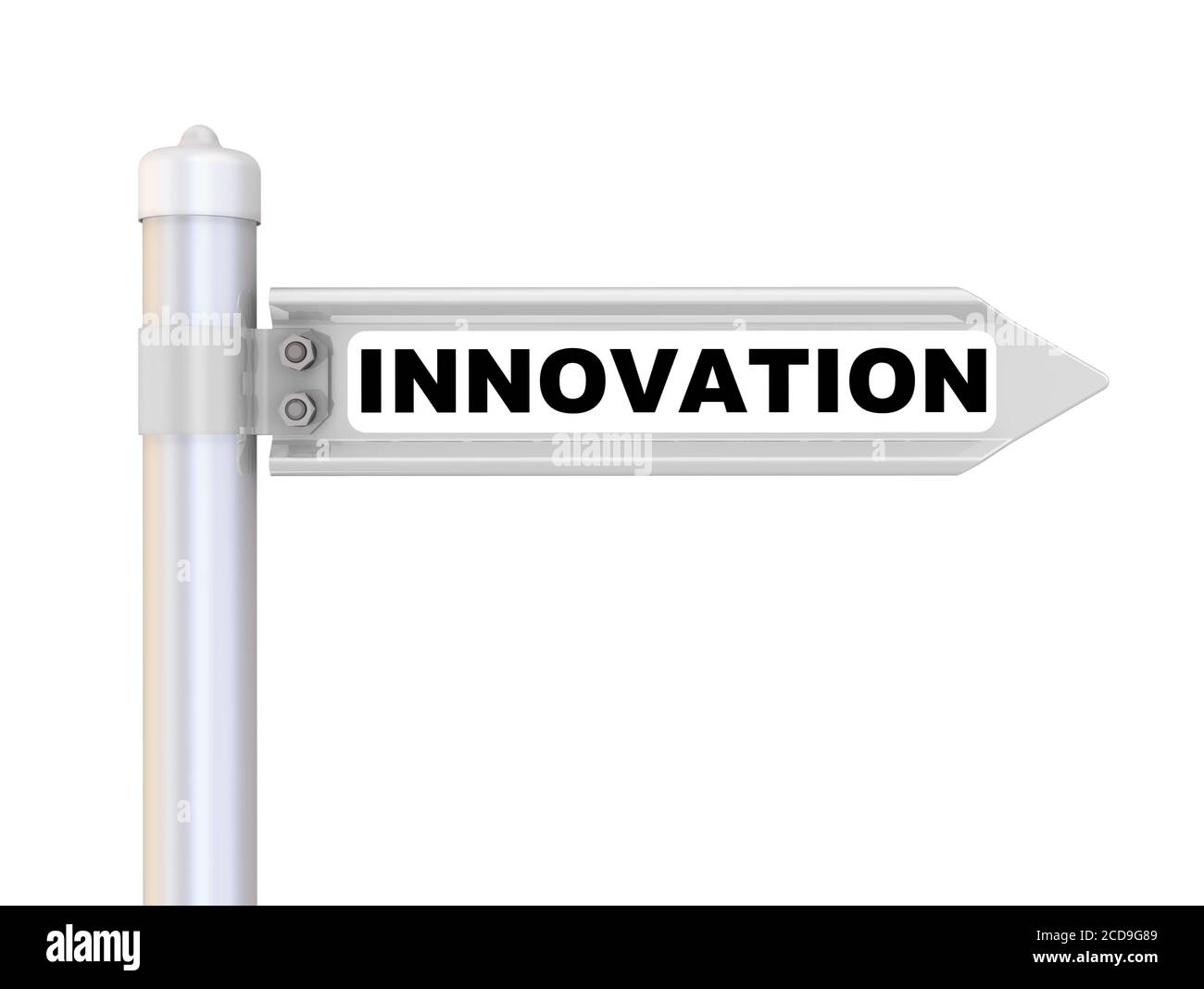 Innovation. The way mark. Road sign with black text INNOVATION ...