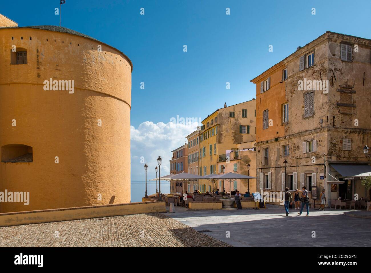 France, Haute Corse, Bastia, in the citadel, the place du donjon and ...