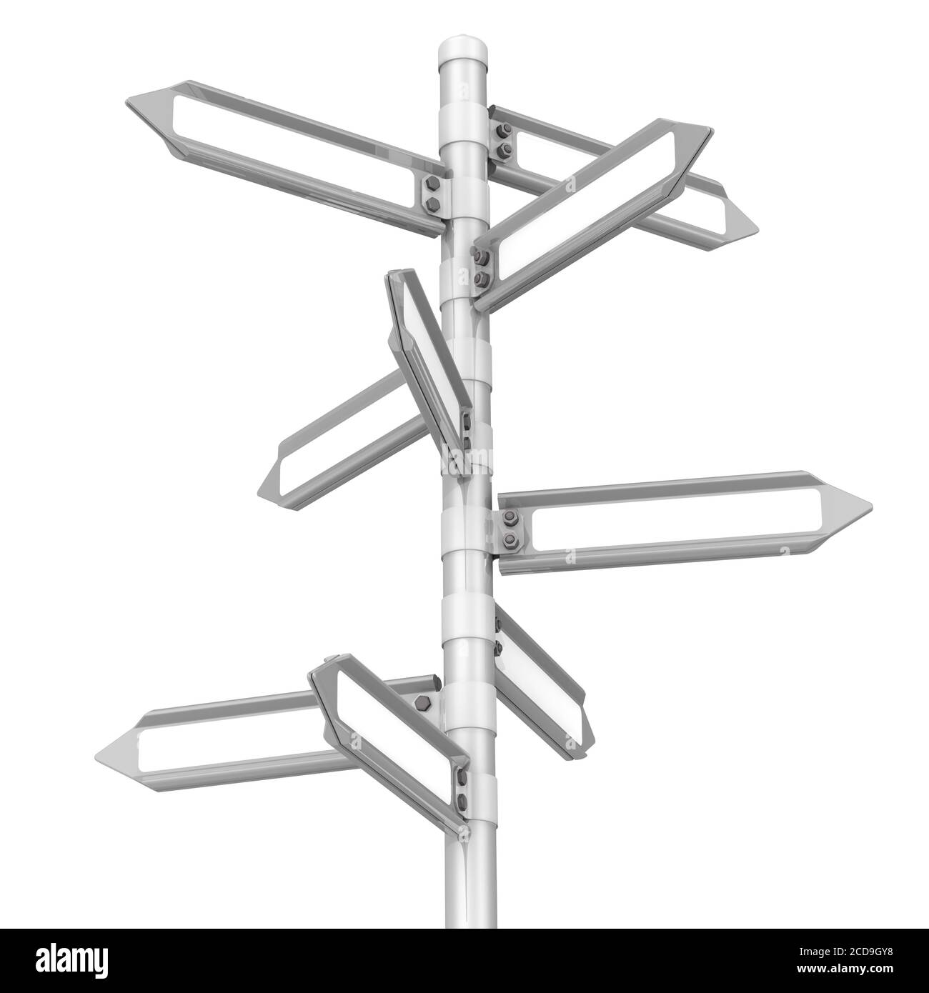 Road sign with a blank space for inscriptions. Isolated. 3D ...