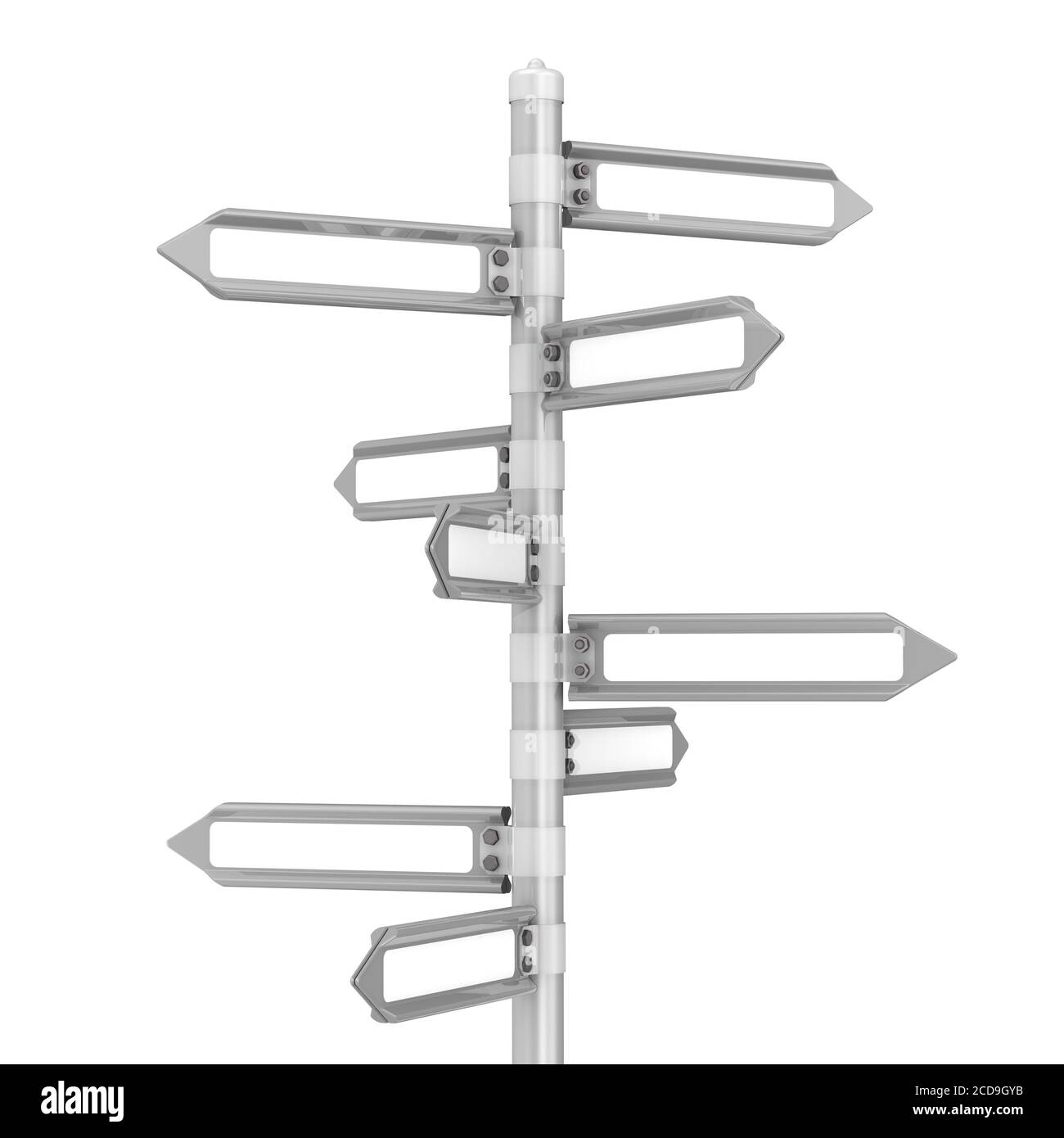 Road sign with a blank space for inscriptions. Isolated. 3D ...