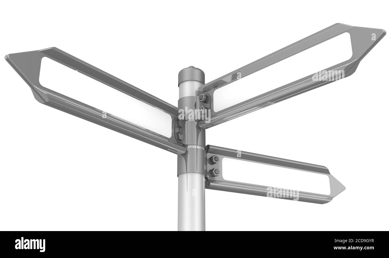 Road sign with a blank space for inscriptions. Isolated. 3D ...