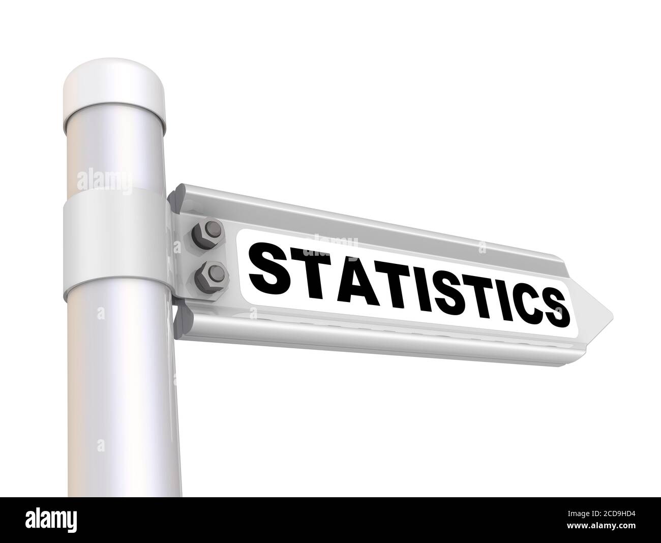 Statistics. The way mark. Road sign with black text STATISTICS ...