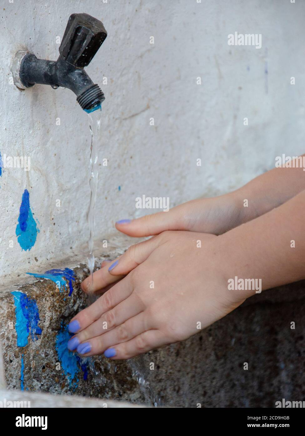 Hand wash water tap soap hi-res stock photography and images - Alamy