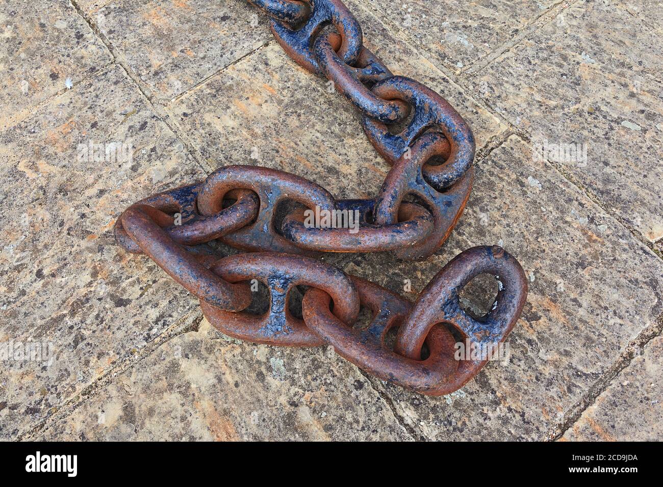 Ships Anchor Chain Links Stock Photo - Alamy