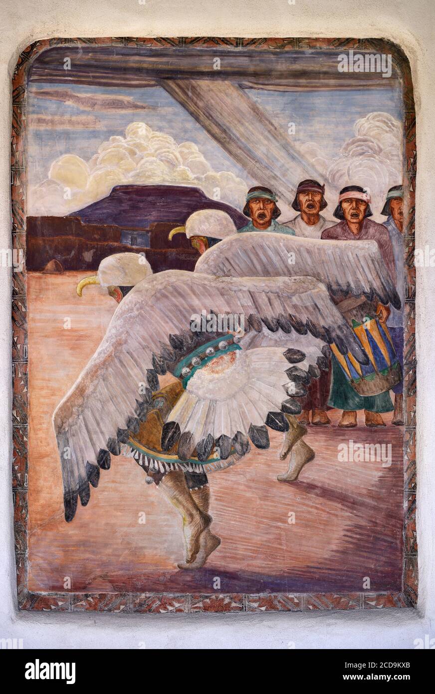 A 1934 fresco depicting the Native-American Eagle Dance by Will Shuster ...