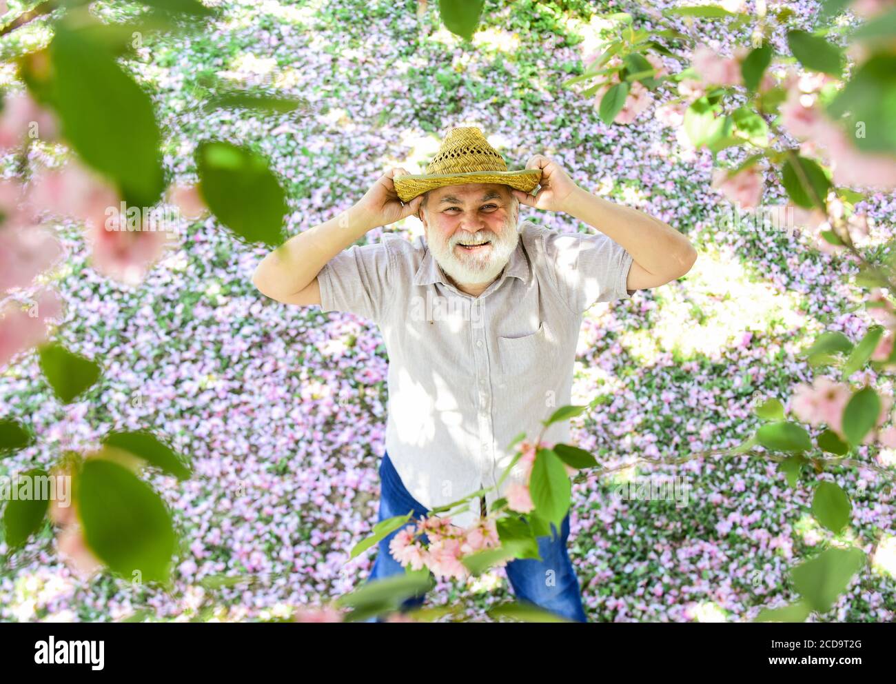 Positive emotions. Happy old age. Cheerful pensioner. Mental health ...