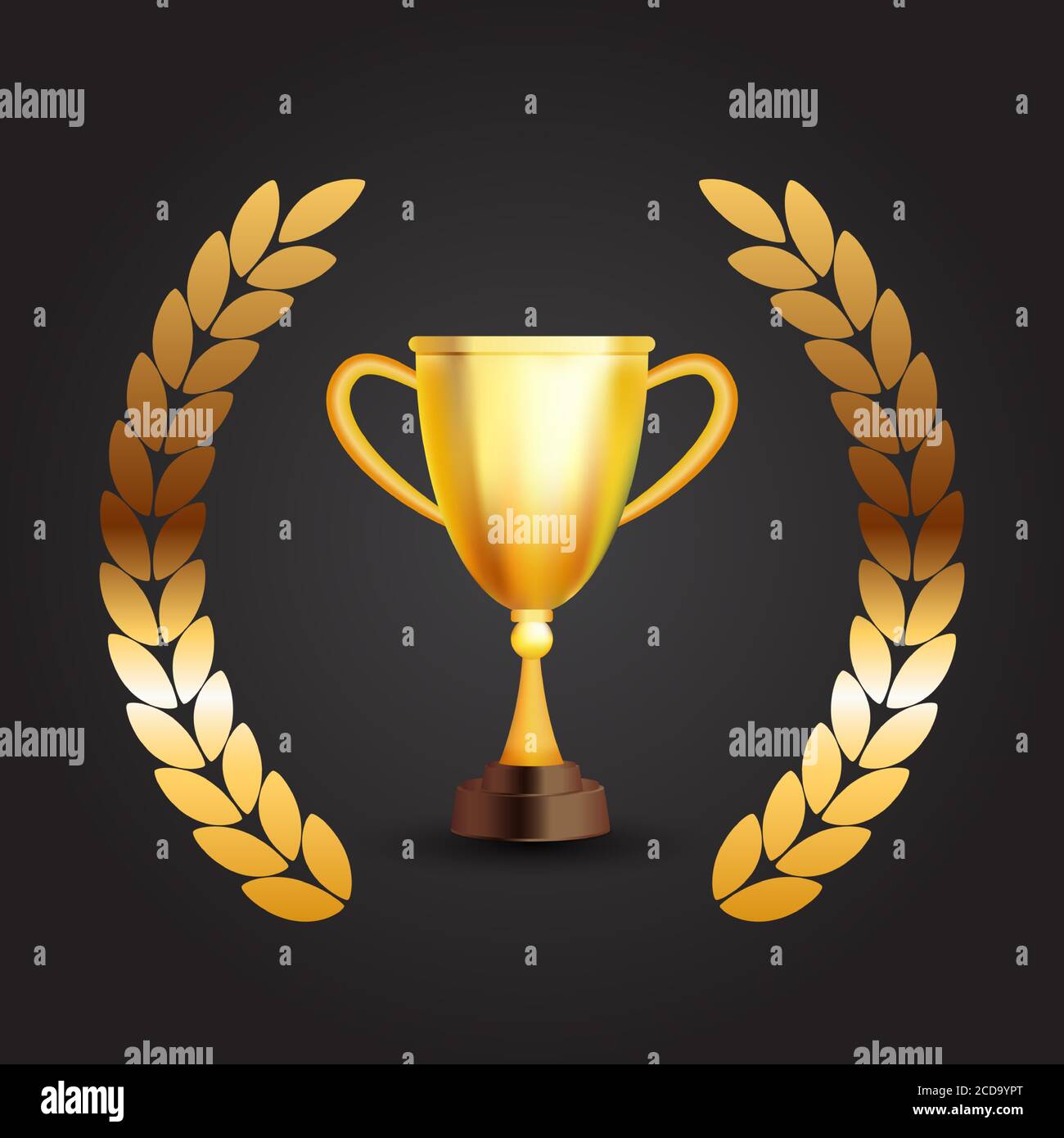 Golden laurel trophy Stock Vector Images - Alamy
