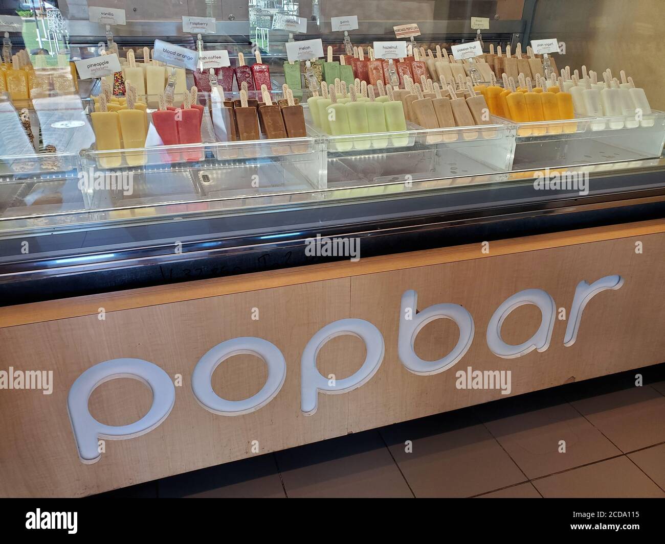 Artisan popsicles are visible at Popbar, Concord, California, July 9 ...