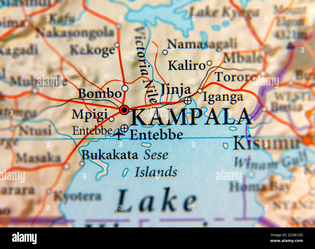 Map Of Kampala Uganda Africa