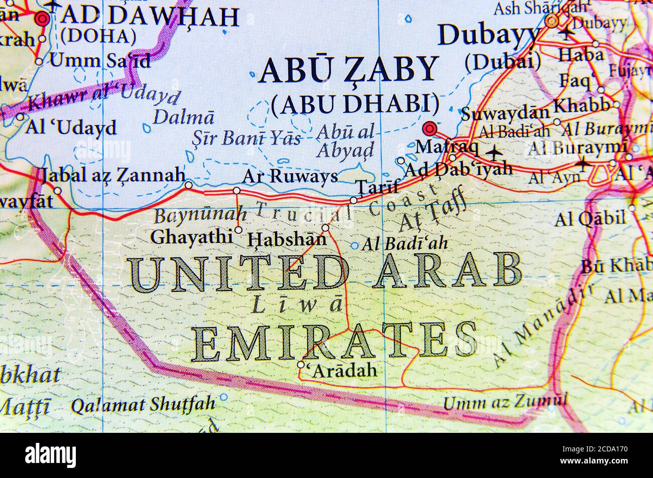 Country uae map hi-res stock photography and images - Alamy