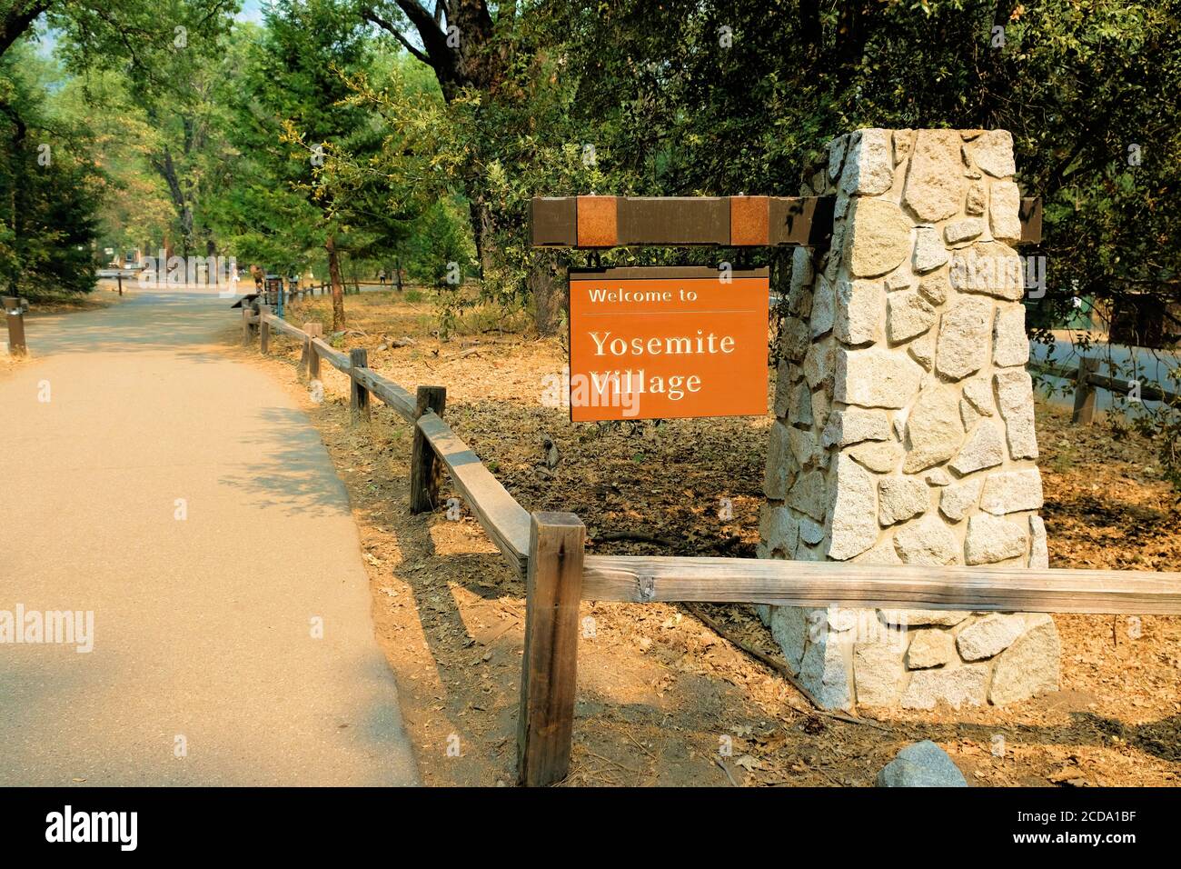 Welcome To Yosemite Village High Resolution Stock Photography and ...