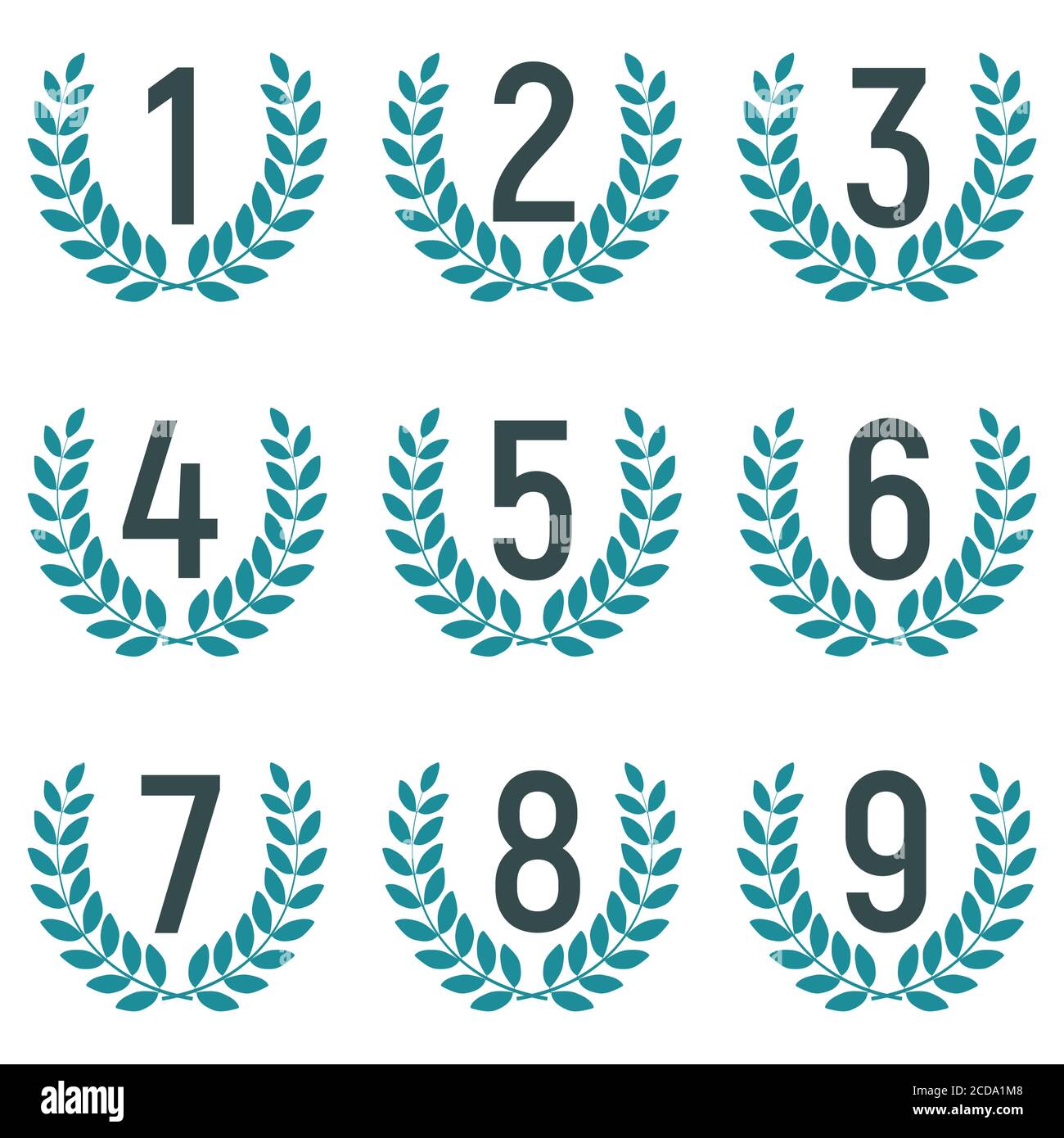 Collection of Years Anniversary Template with Laurel wreath Vector ...