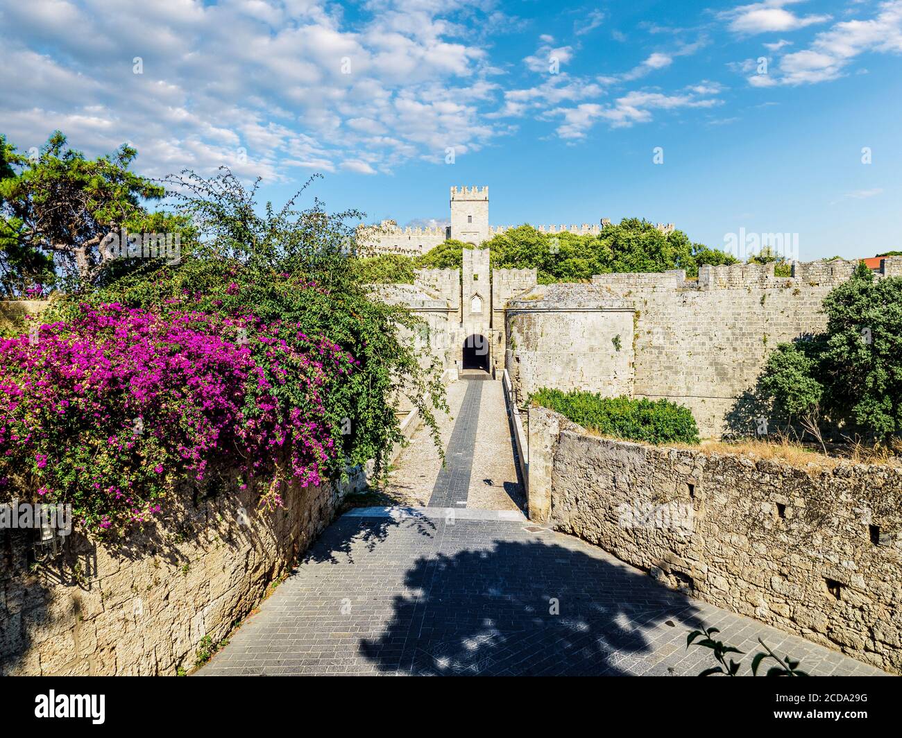 Landscape with d'Amboise Gate and the Palace of the Grand master, in ...