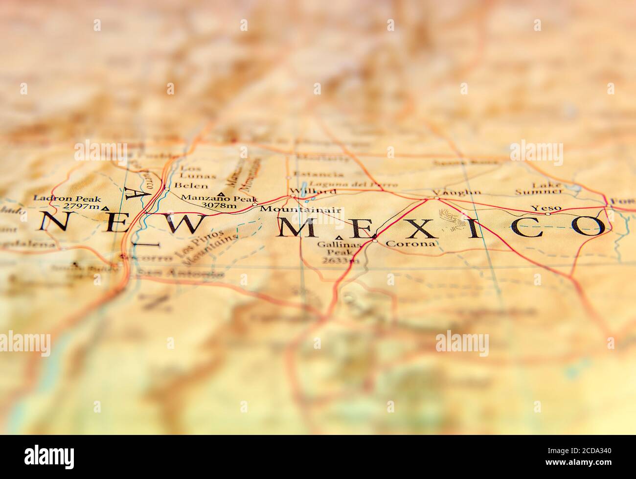 Map Of Santa Fe New Mexico High Resolution Stock Photography and Images ...