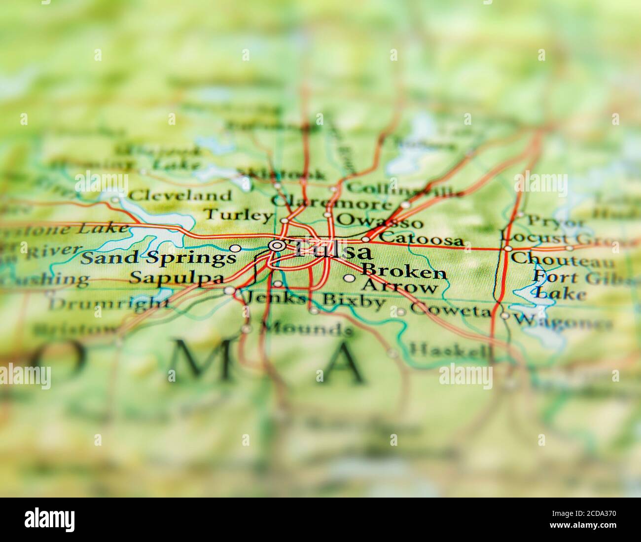 Tulsa map hi-res stock photography and images - Alamy