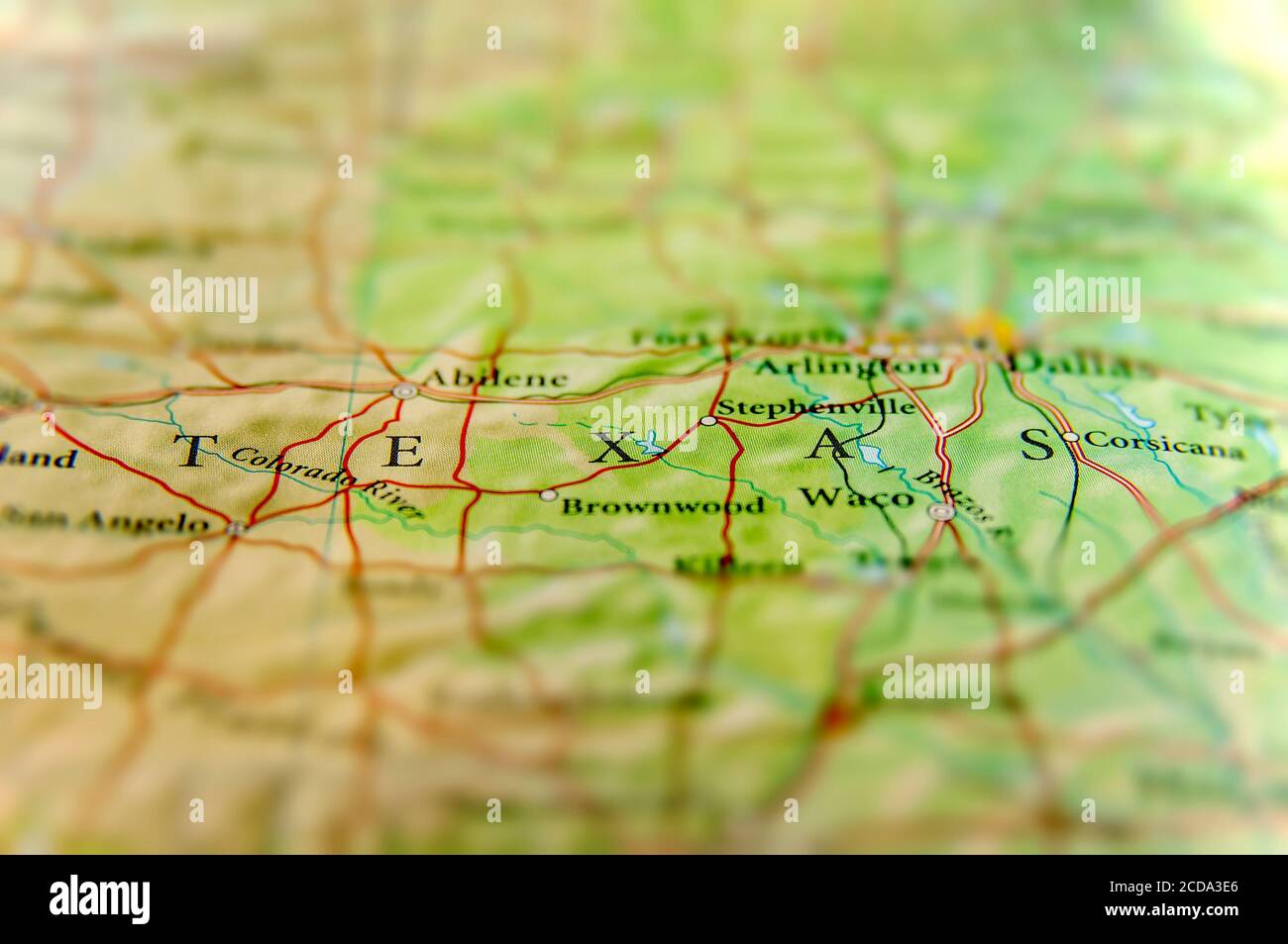 Geographic map of US State Texas Stock Photo - Alamy
