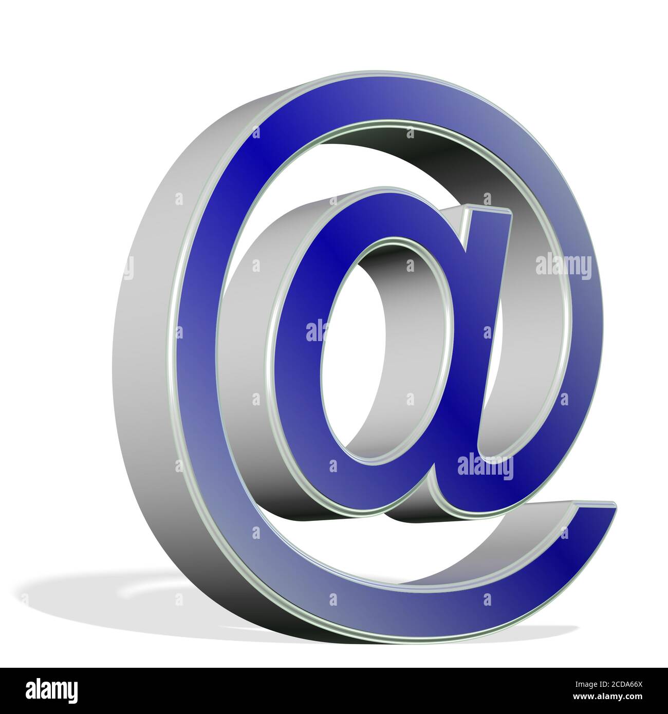 The At symbol against a white background, 3D illustration Stock Photo ...