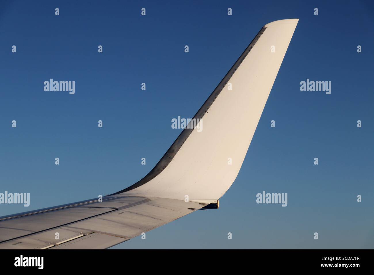 Airplane winglet - close up Stock Photo - Alamy