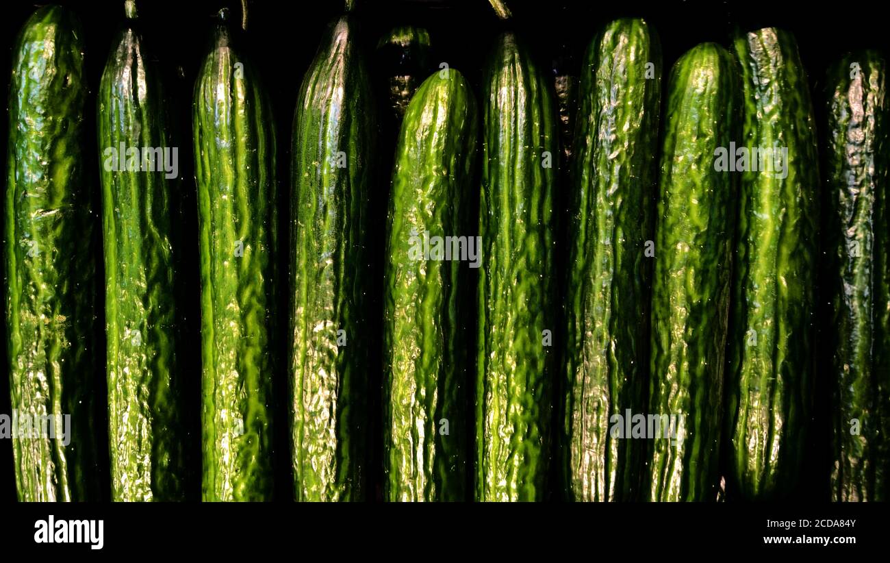 Pile of Cucumbers on the market Stock Photo - Alamy