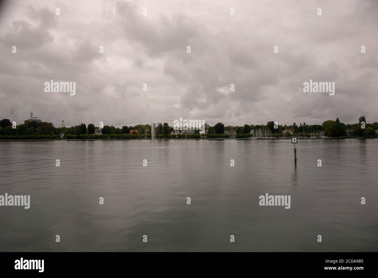 Beautiful shot of a sea on a gloomy day Stock Photo - Alamy