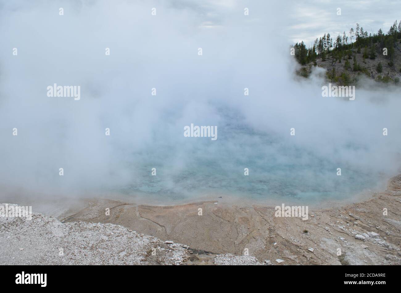Late Spring in Yellowstone National Park: End of Excelsior Geyser Pool ...
