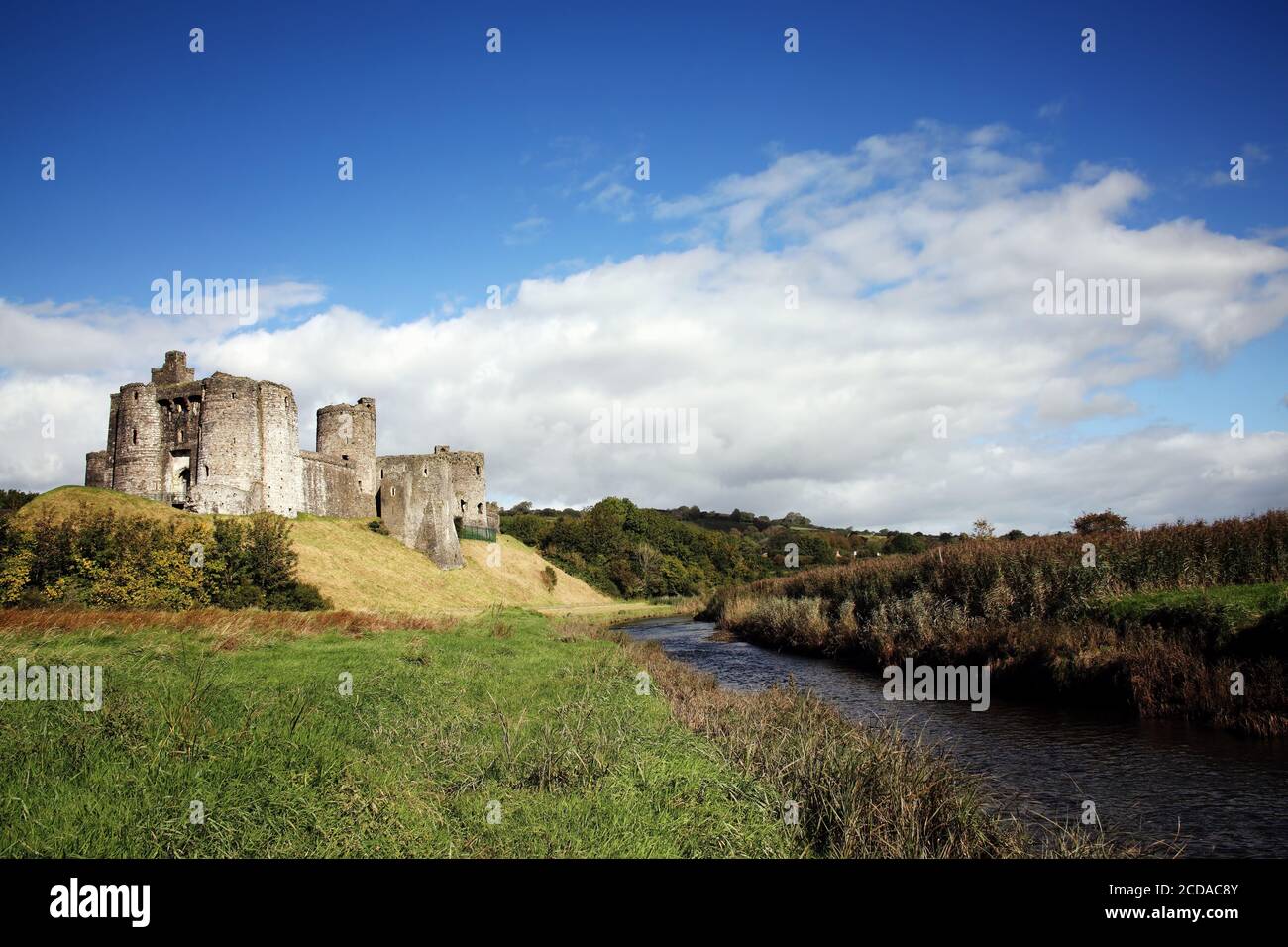 Kidwelly Castle Carmarthenshire South Wales UK a Norman 13th century ...