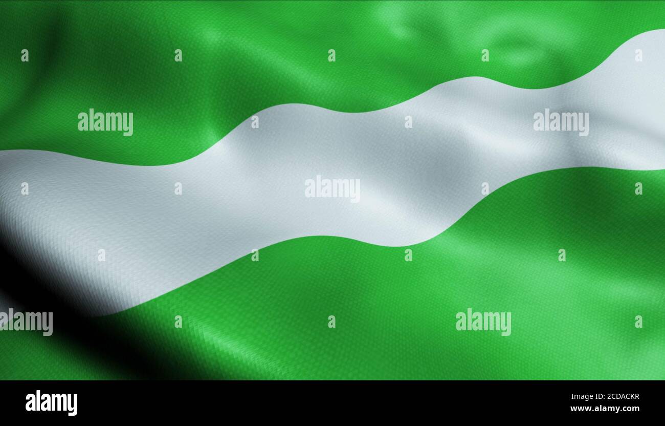 3D Illustration of a waving Netherlands Municipality flag of Bunnik ...