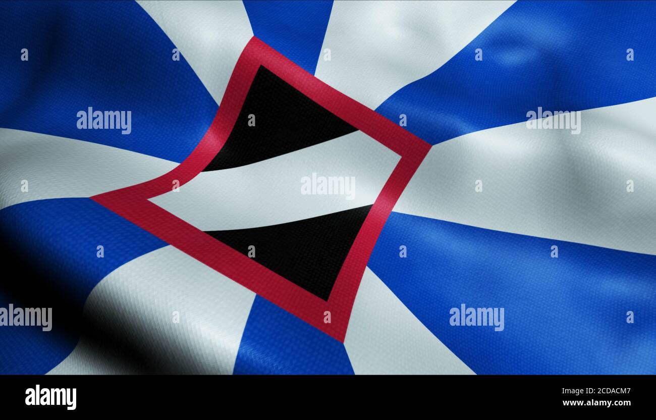 3D Illustration of a waving Netherlands Municipality flag of Borsele ...