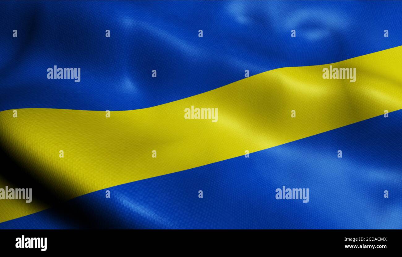 3D Illustration of a waving Netherlands Municipality flag of Borne ...